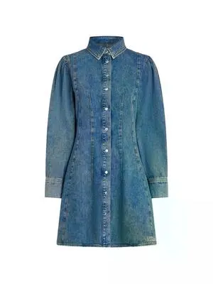 Karl Lagerfeld Puff-sleeve Denim Mini Dress