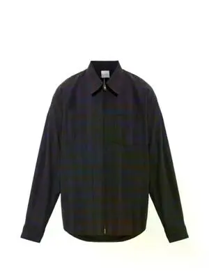 Vetements Checked Zip-up Shirt - Brown