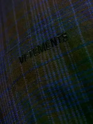 Vetements Checked Zip-up Shirt