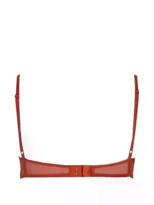 LAURA URBINATI Tulle-panelled Triangle Bra - Orange