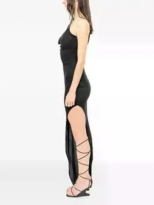 Rick Owens Aaliyah Asymmetric Neck Cut-out Dress
