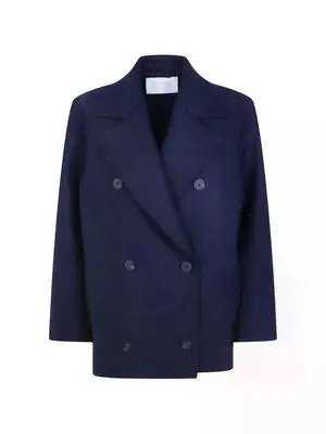 Harris Wharf London Double-breasted Coat - Blue