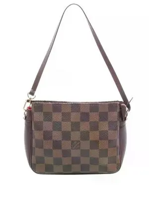 LOUIS VUITTON 2006 Damier Ebene Trousse Pochette Handbag - Brown