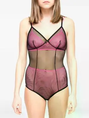 LAURA URBINATI Mesh-panelled Bodysuit