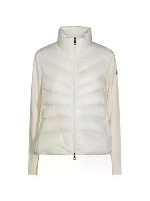 Moncler Padded Wool Zip-up Cardigan - White