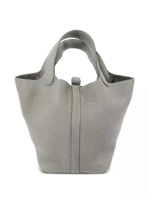 Hermès Hermès 2022 PM Picotin Leather Tote Bag Grey