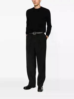 MAGAZZINO RICAMBI Ribbed-trim Crew-neck Sweater - Black