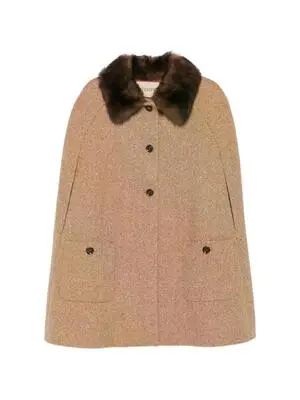 Valentino Garavani Sleeveless Tweed Cape