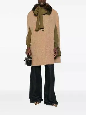 Valentino Garavani Sleeveless Tweed Cape