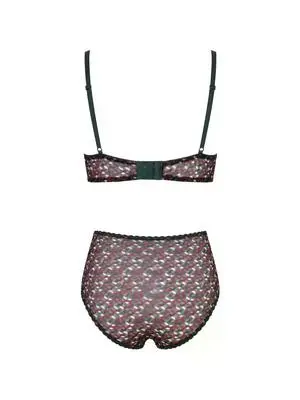 LAURA URBINATI Geometric-print Lace-trim Briefs