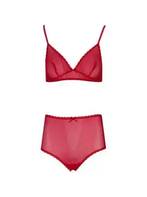 LAURA URBINATI Tulle Bow-detail Bra