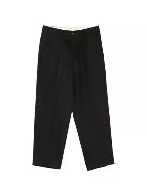 NINE:INTHE:MORNING Meteorite Pressed-crease Straight-leg Trousers - Black