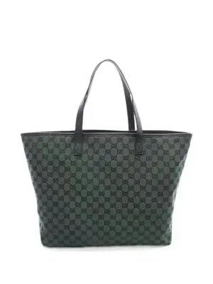Gucci 2000s Gg Canvas Tote Bag - Green