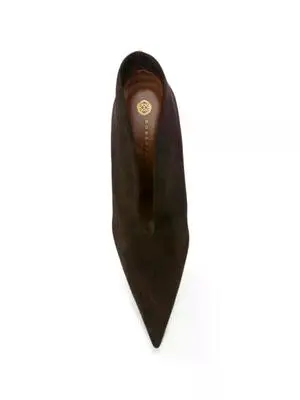 Roberto Festa Pointed-toe V-cut Leather Ankle Boots