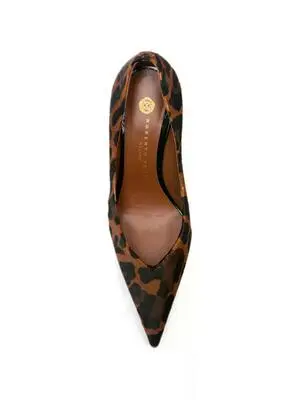 Roberto Festa Leopard-print Calf Hair Pointed-toe Stiletto Pumps