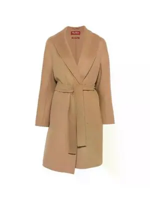 Max Mara Belted Shawl-lapel Coat