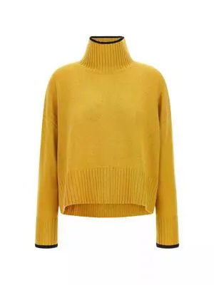 Pinko Ribbed-knit Roll-neck Sweater - Yellow