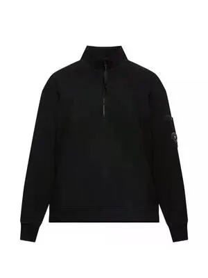 C.P. COMPANY Lens-detail Quarter-zip Sweater - Black