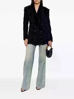 Balmain Velvet Floral Embroidered Blazer