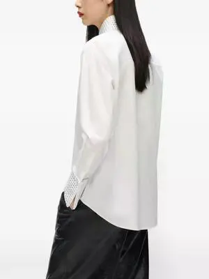 Karl Lagerfeld Rhinestone Embellished Cotton Shirt
