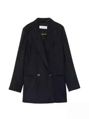 Max Mara Double-breasted Wool Blazer - Blue