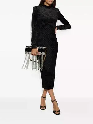 Balmain Velvet Patterned Midi Dress