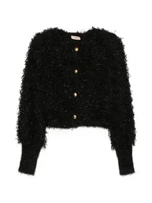 TWINSET Round Neck Jacket - Black