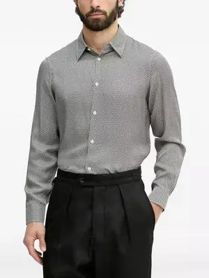 Armani Exchange Logo-print Long-sleeve Shirt - Grey