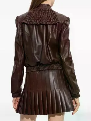 Alexander McQueen Smocking Leather Jacket