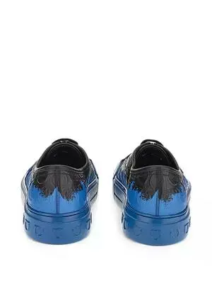 FERRAGAMO Gancini-embossed Paint-splatter Sneakers