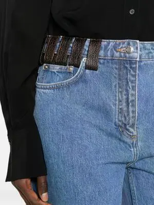 IRO PARIS Archies Leather-trim Jeans