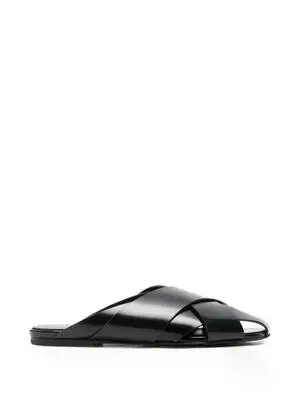 Proenza Schouler Slant Cross-strap Mules - Black