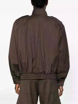 THE FRANKIE SHOP Kelly Epaulette-detail Zip-up Jacket - Brown