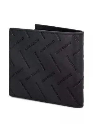 Armani Exchange Logo-embossed Bifold Wallet - Black