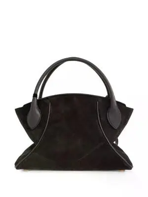 Balmain Small Pulse Day Suede Tote Bag - Black