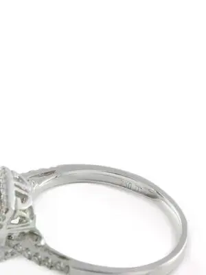 LB EXCLUSIVE 18k White Gold Diamond Double Halo Ring