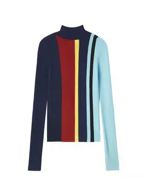 ENFOLD Ribbed-knit Striped Sweater