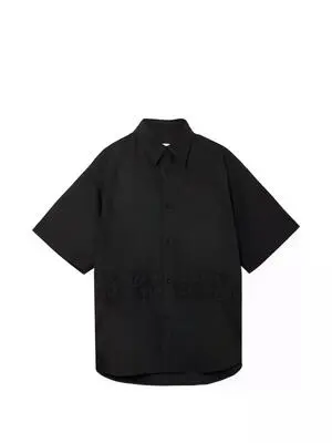 SAGE NATION Short Sleeve Shirt With Ruched Detailing