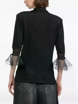 Toga Tulle-trim Polo Shirt