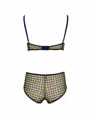 LAURA URBINATI Geeometric-printed Tulle Briefs - Blue