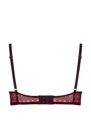 LAURA URBINATI Geometric-print Sheer Bra