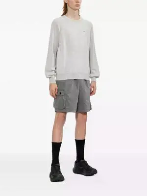 A.p.c. Logo-print Raglan-sleeve Sweater - Grey