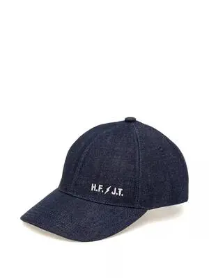 A.p.c. Logo Embroidered Denim Cap - Blue