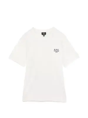 A.p.c. Logo-embroidered Short-sleeve T-shirt - White
