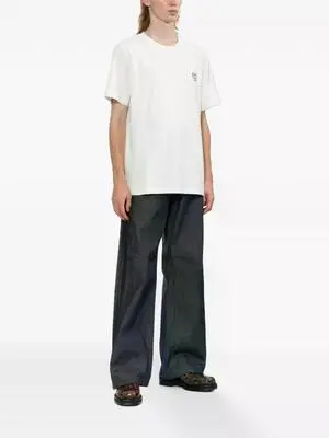 A.p.c. Logo-embroidered Short-sleeve T-shirt - White