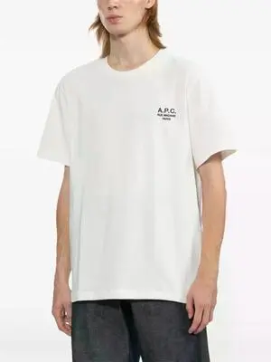 A.p.c. Logo-embroidered Short-sleeve T-shirt - White