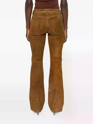 FRAME The Rodeo Suede Flared Trousers