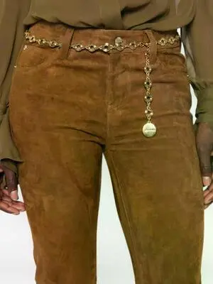 FRAME The Rodeo Suede Flared Trousers