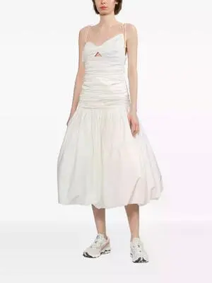 SELF-PORTRAIT Ruched Cut-out Midi Dress