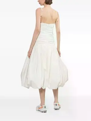 SELF-PORTRAIT Ruched Cut-out Midi Dress